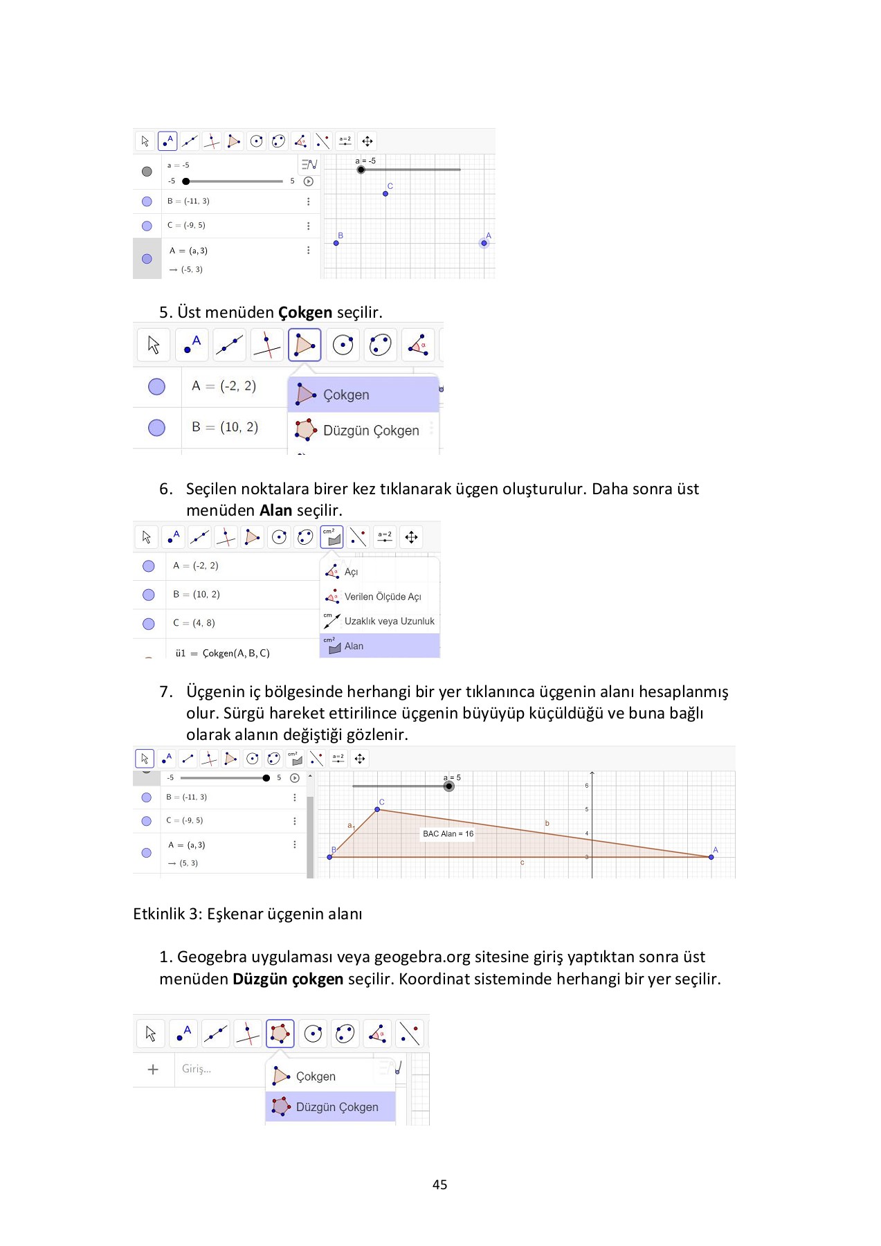 GEOGEBRA-ETKiNLiKLERi - geogebraprojesi - Page 45 | Flip PDF Online | PubHTML5