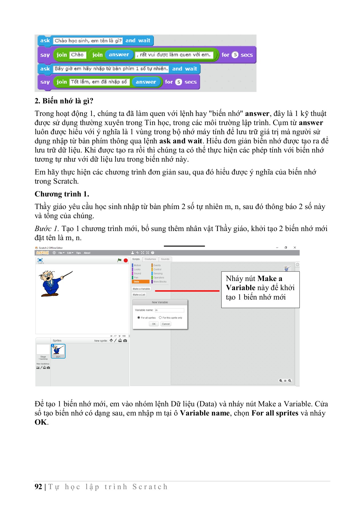 Sách Scratch - Thầy Bùi Việt Hà - Khin Vlogs - Trang 92 | PDF lật trang trực tuyến | PubHTML5