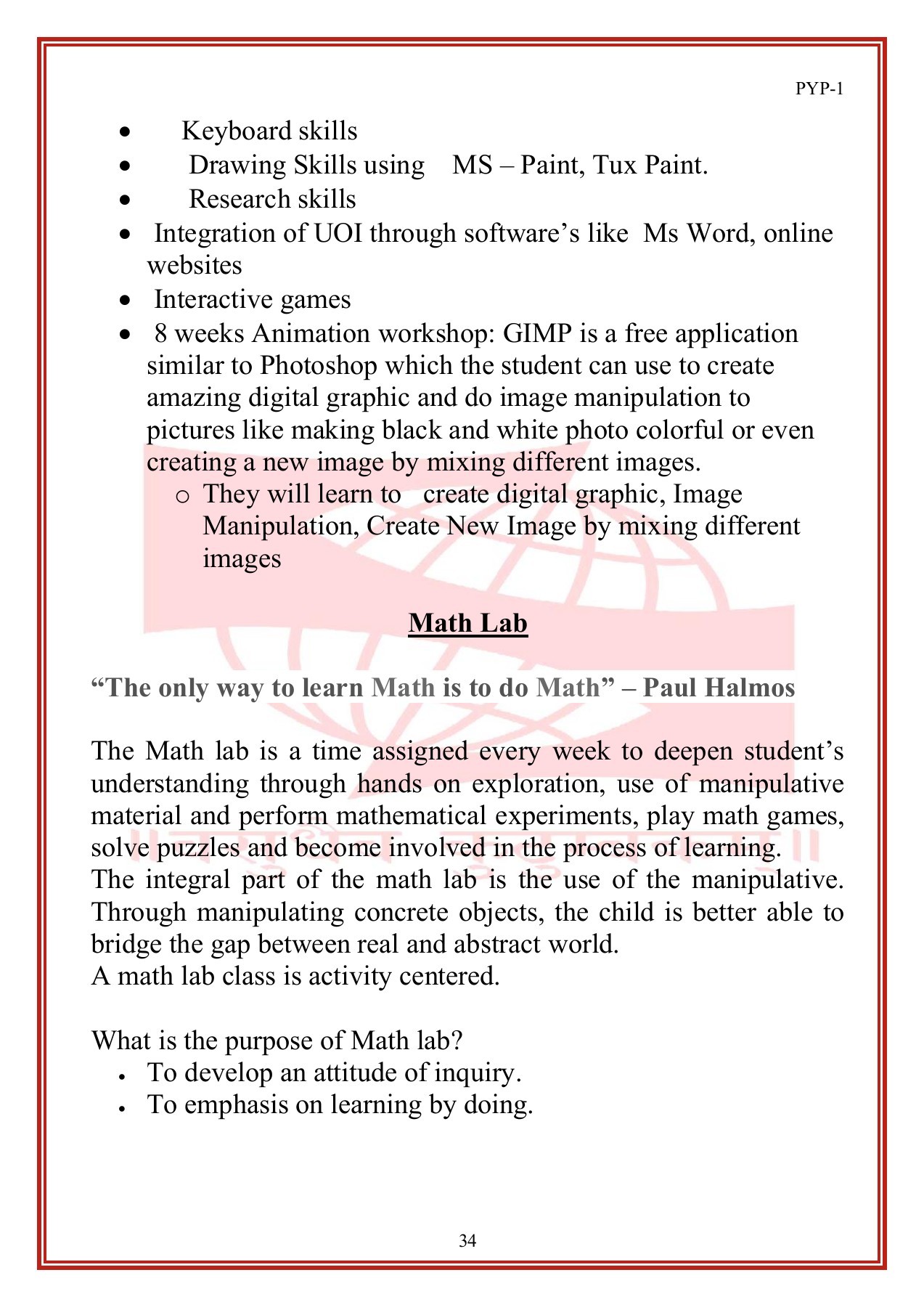 PYP 1 handbook 2017-18 - pyp - Bladsy 34 | PDF Aanlyn | PubHTML5