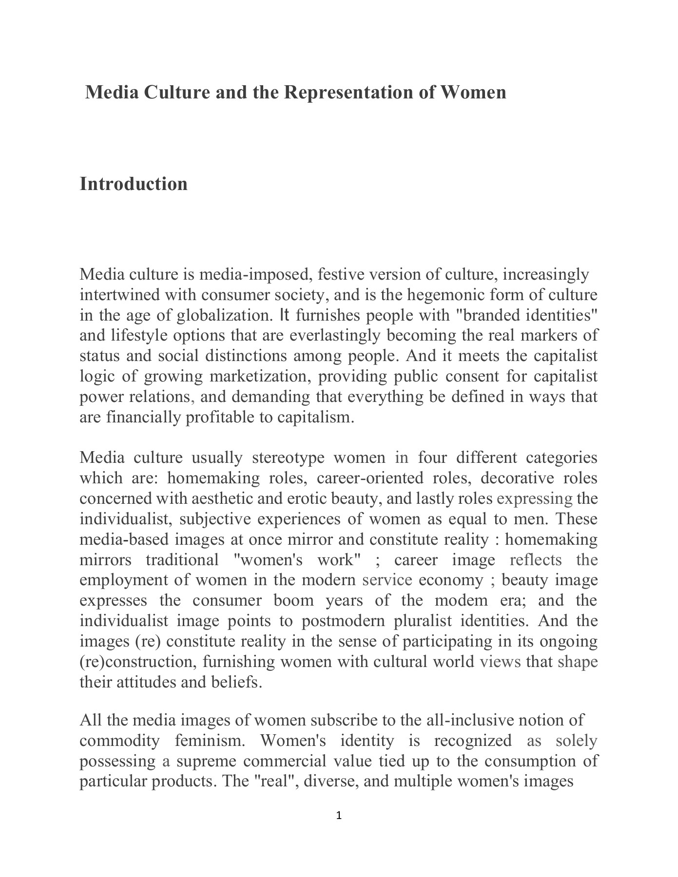 Media Culture and the Representation of Women - raed_jreidini - Page 1 ...