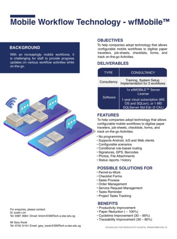 Mobile Workflow Technology - wfMobile™ - SIMTech - Page 1 - 1 | Flip ...