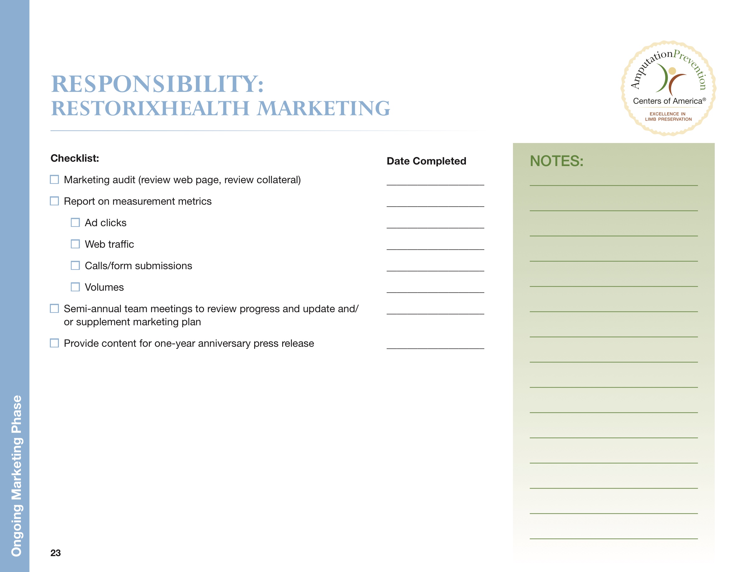 Restorix Health Launch Plan Workbook - adrewno - Page 23 | Flip PDF ...