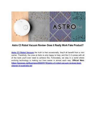 Astro C3 Robot Vacuum Review- Does it Really Work Fake Product?