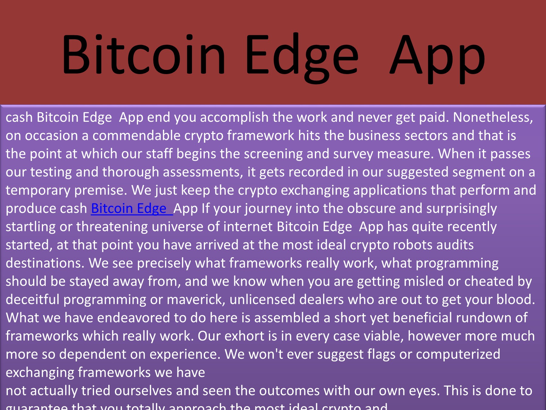 Bitcoin Edge App - bitcoinedge1 - Page 1 - 4 | Flip PDF Online | PubHTML5