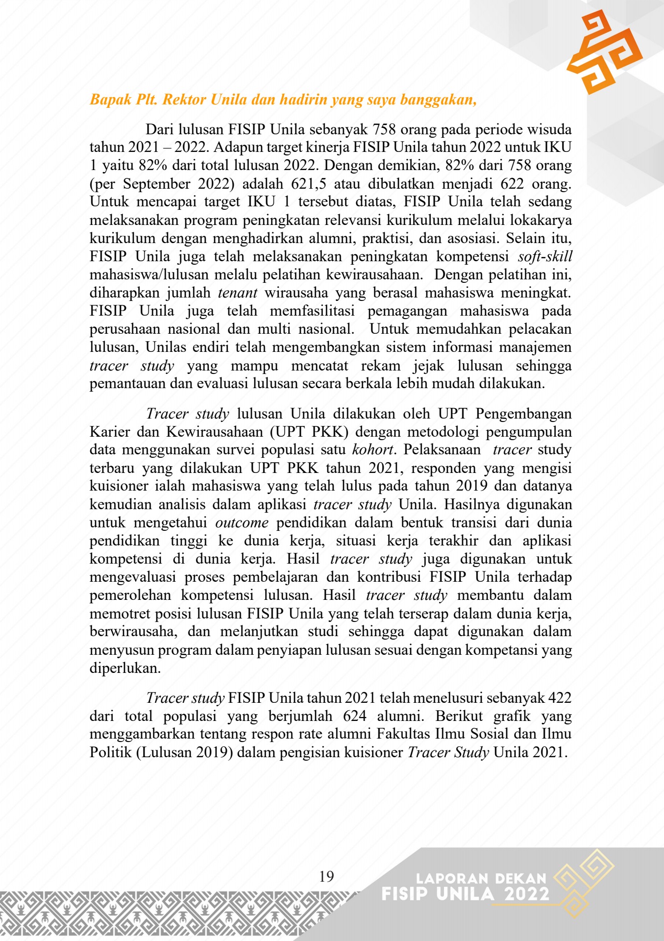 LAPORAN DEKAN FISIP 2022 - satriamadangkara - Halaman 27 | PDF Online | PubHTML5