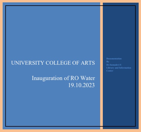 RO water inauguration