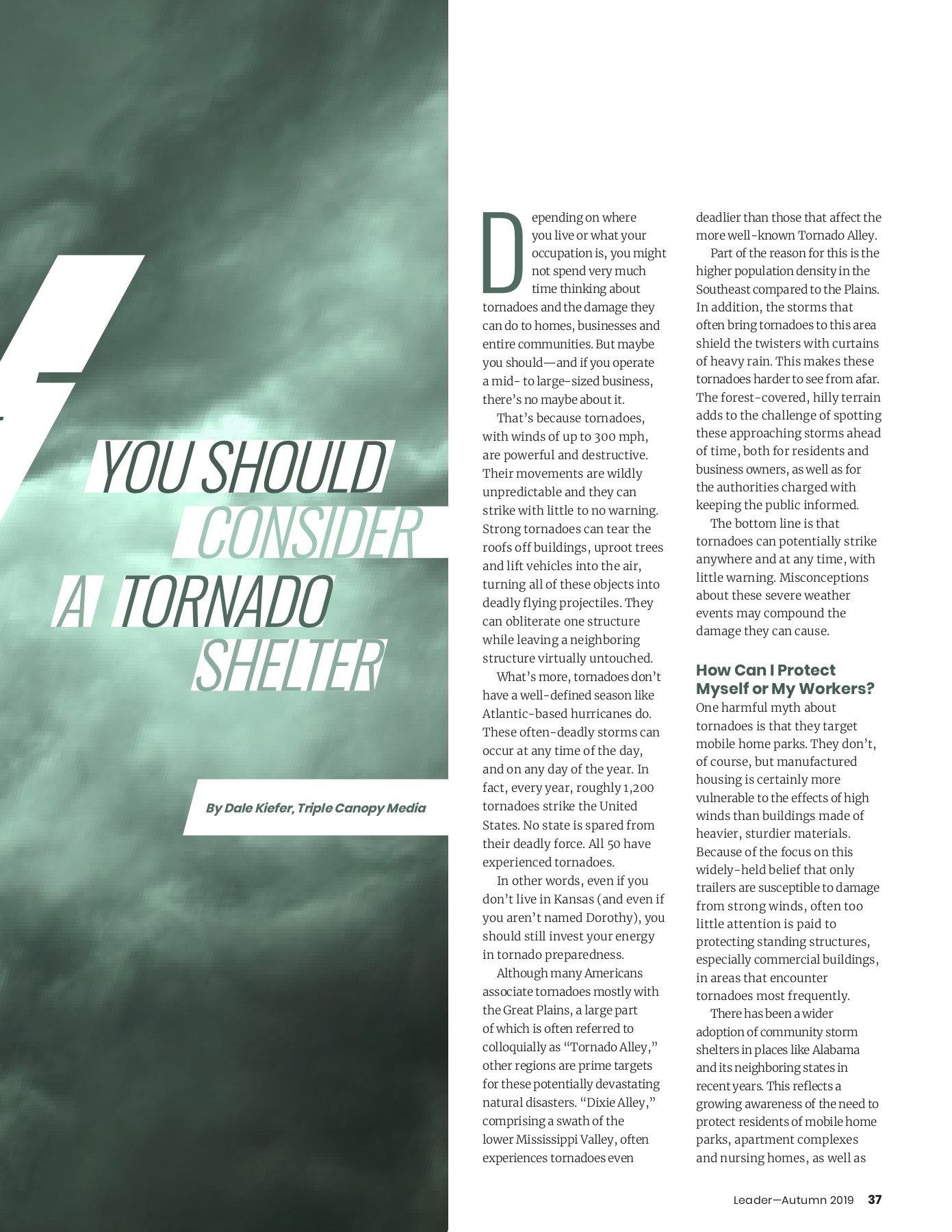 Autumn 2019 Leader Magazine - Natural Disasters - Communications - Page ...