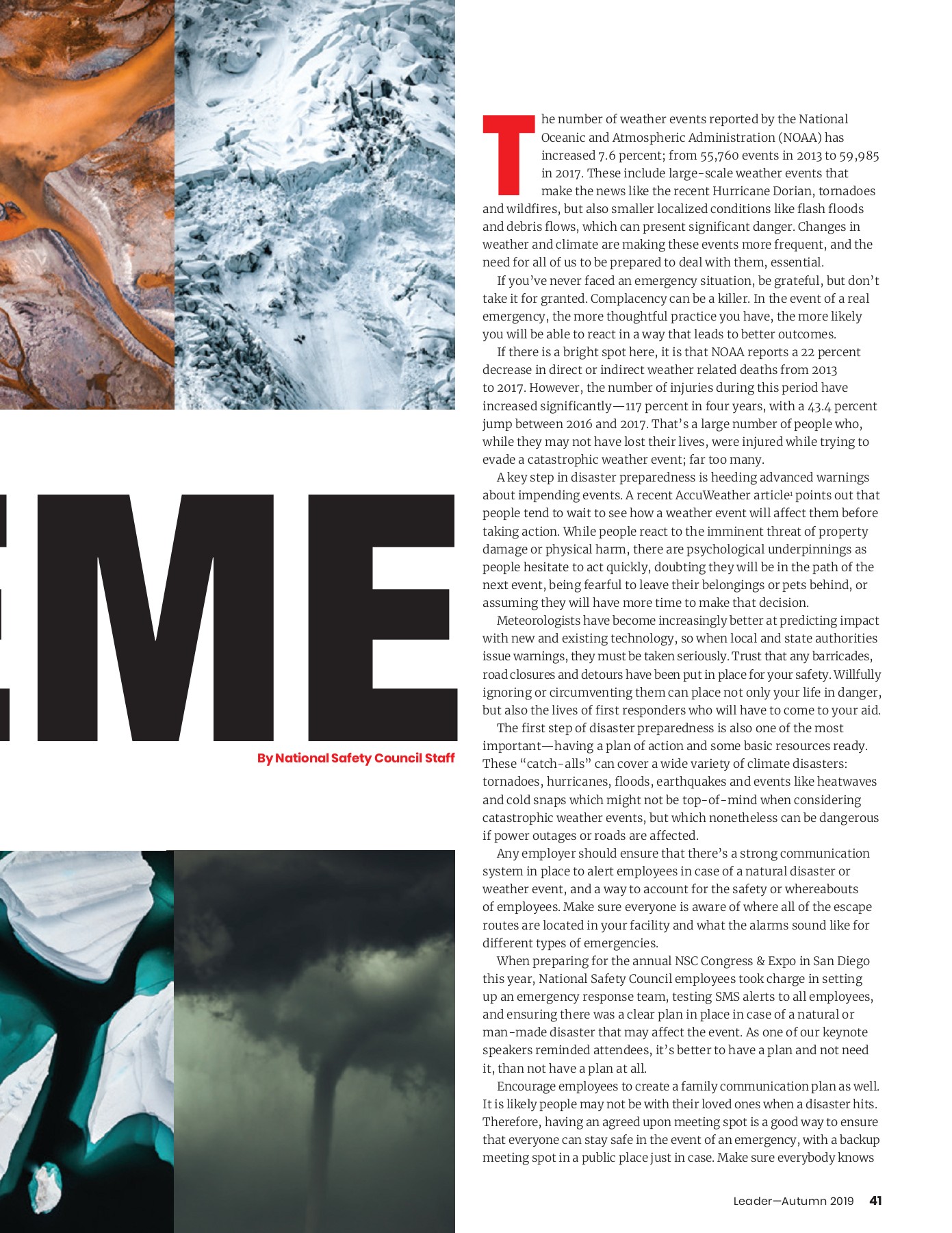 Autumn 2019 Leader Magazine - Natural Disasters - Communications - Page ...