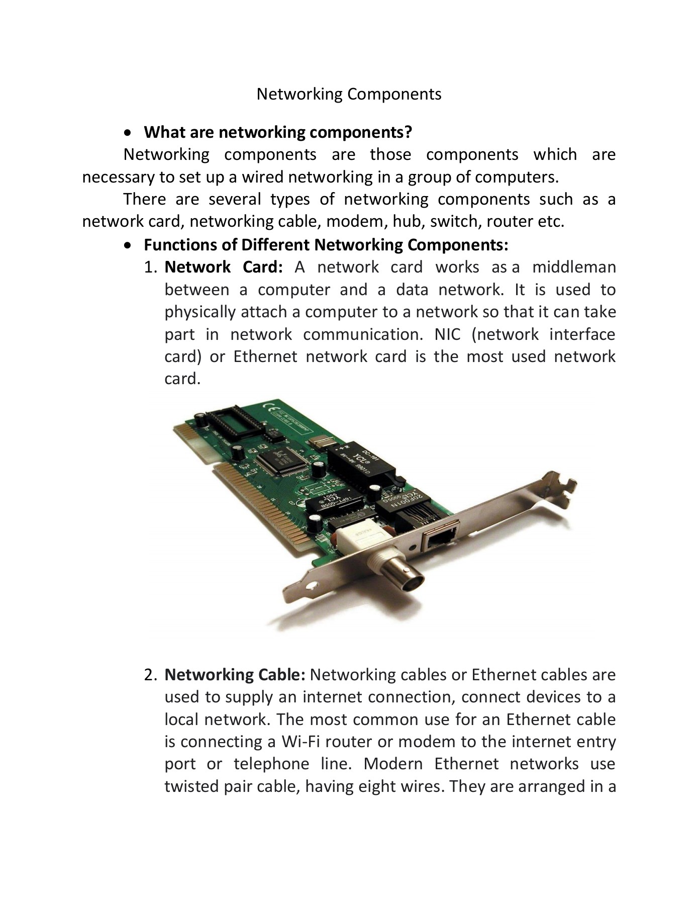 Networking Components - Nikunj Vyas - Page 1 - 6 | Flip PDF Online | PubHTML5