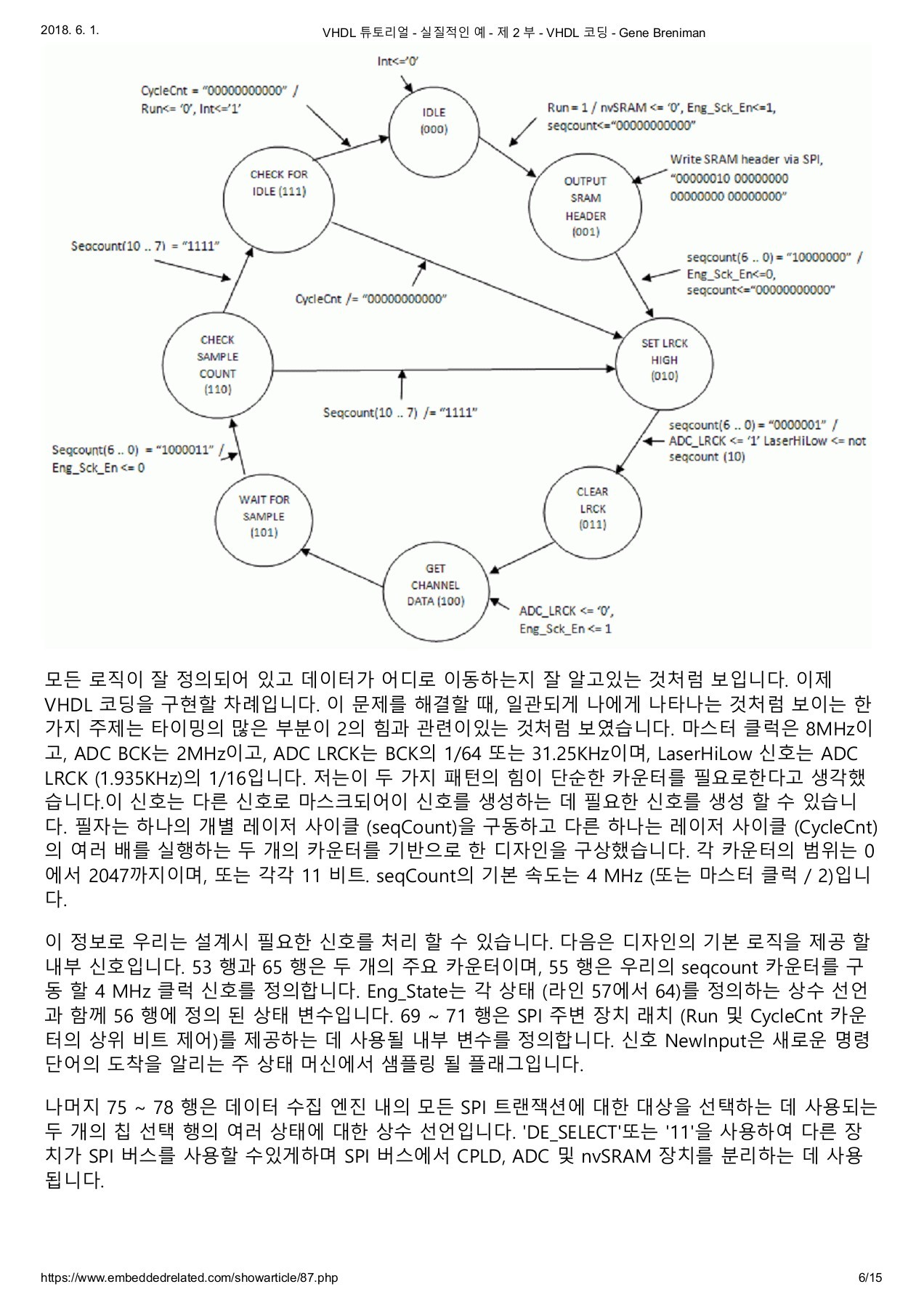 VHDL 튜토리얼 - 실질적인 예 - 제 2 부 - VHDL 코딩 - Gene Breniman - sjseo128 - 페이지 6 ...