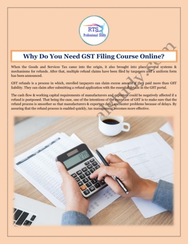 Why Do You Need GST Filing Course Online