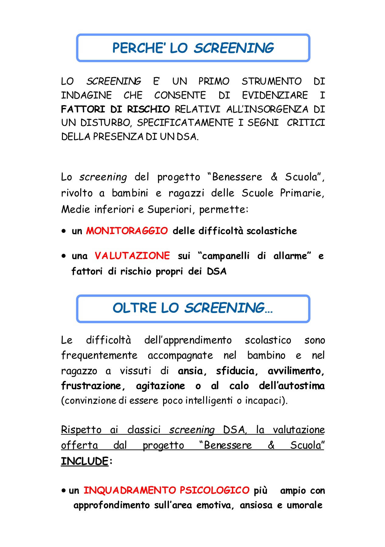 Brochure SCREENING su DSA - segreteriaoutdoorsetting - Pagina 3 | PDF ...
