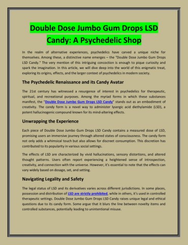 Double Dose Jumbo Gum Drops LSD Candy A Psychedelic Shop