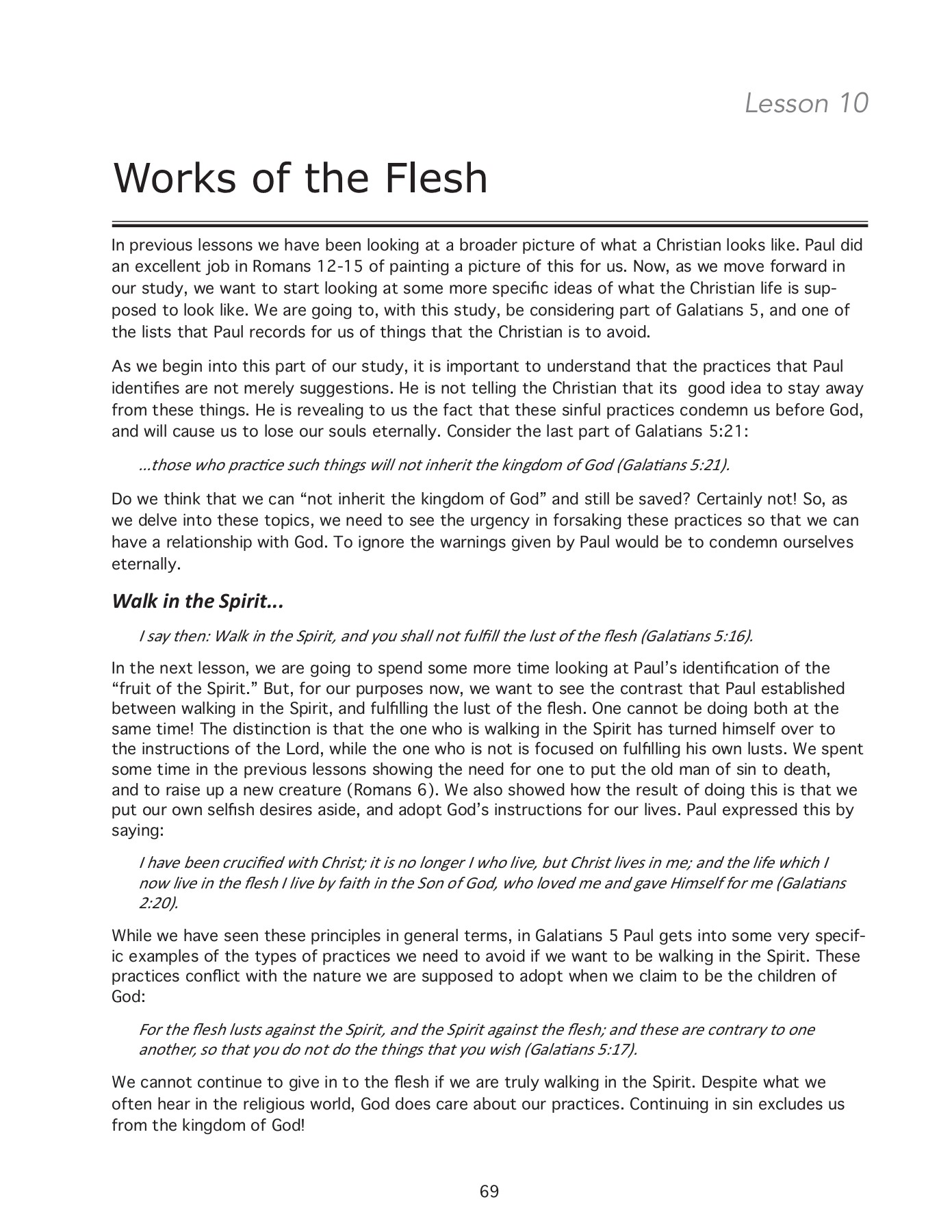 Lesson 10: Works of the Flesh - kmbrewcrew - Page 1 - 4 | Flip PDF ...