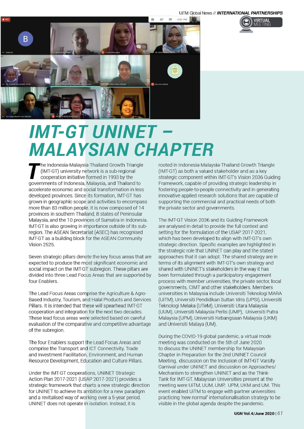 UiTM GLOBAL NEWS VOL.4 ONLINE - Norfadzilah Abd Manap - Pagina 61 | Flipboekje Online | PubHTML5
