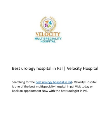 Best urology hospital in Pal