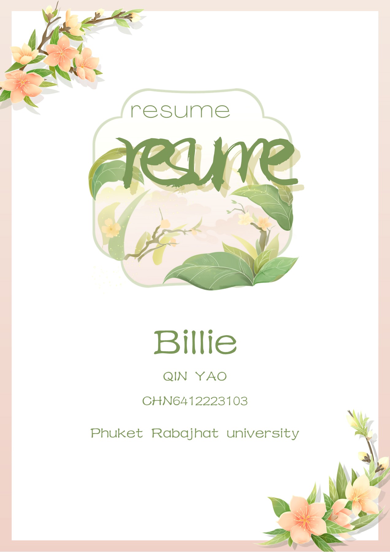 QinYao _ Billie Resume book - 1487422030 - Page 1 - 5 | Flip PDF Online ...