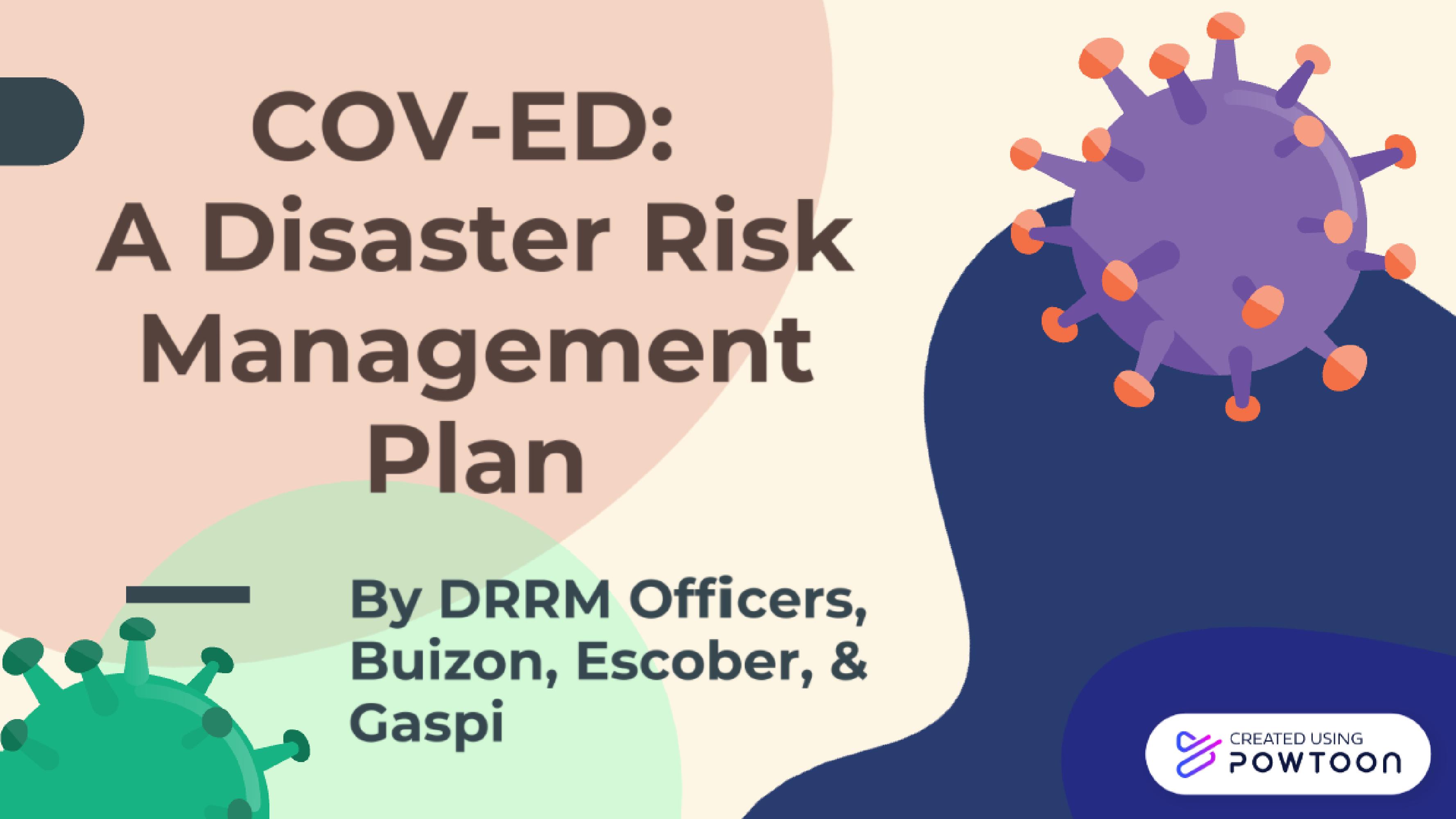 CovEd: Disaster Risk Reduction Management Plan - Margarita - Page 1 ...