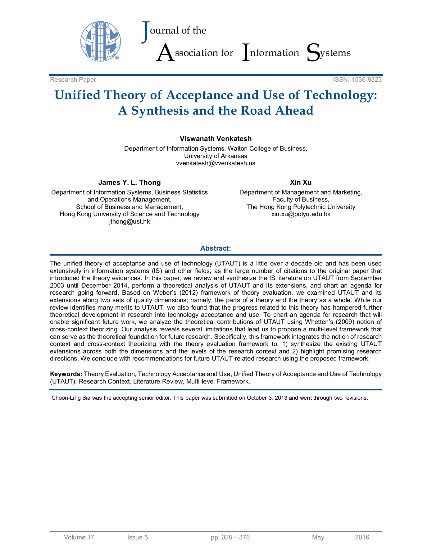 Unified Theory of Acceptance and Use of Technology_ A Synthesis a - hanymwm - Page 1 | Flip PDF ...