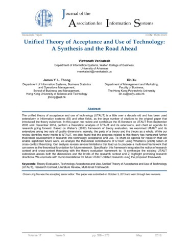 Unified Theory of Acceptance and Use of Technology_ A Synthesis a - hanymwm - Page 1 - 49 | Flip ...