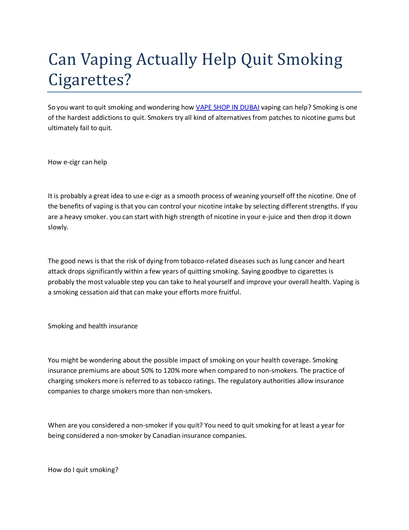 Can Vaping Actually Help Quit Smoking Cigarettes - talha mushtaque ...