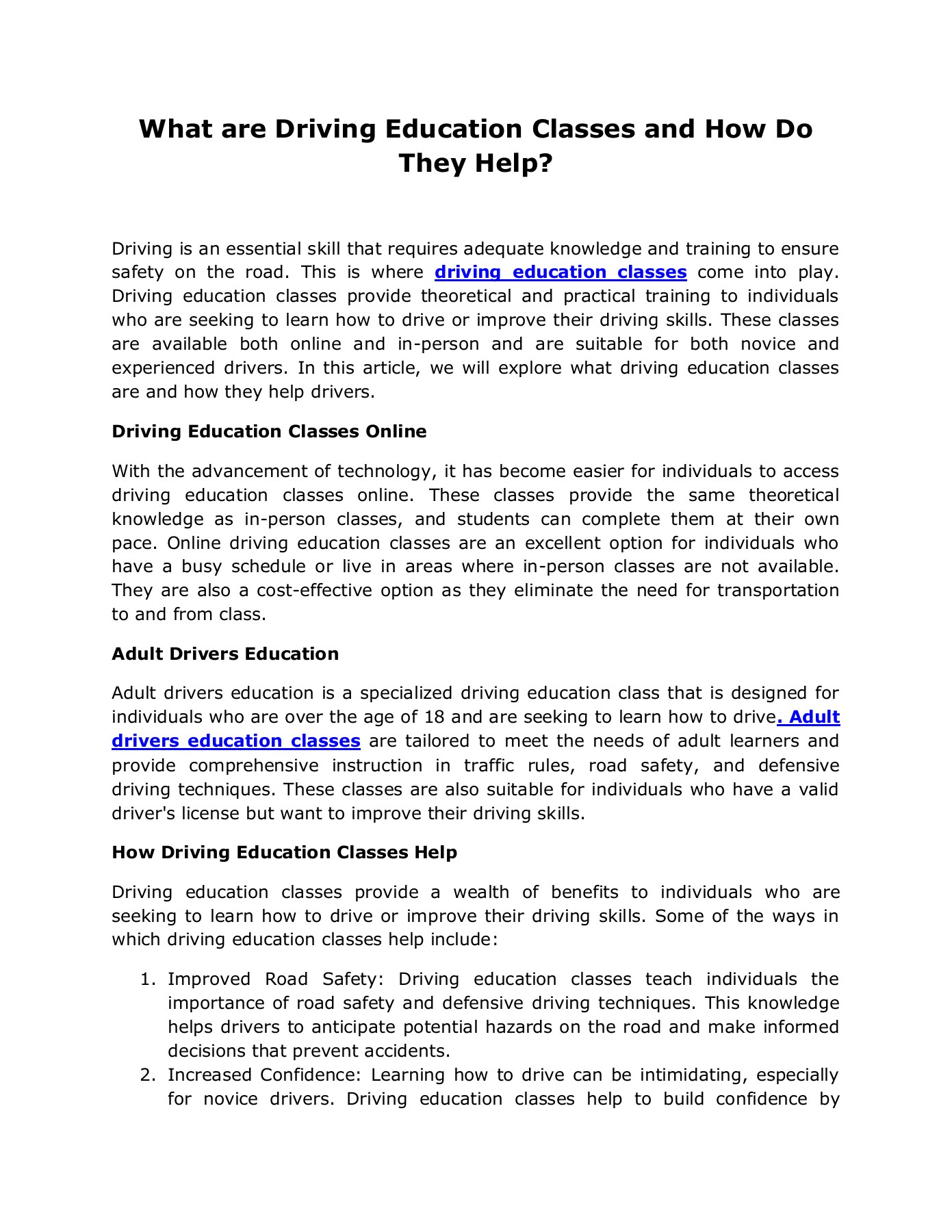 What are Driving Education Classes and How Do They Help - marketng ...