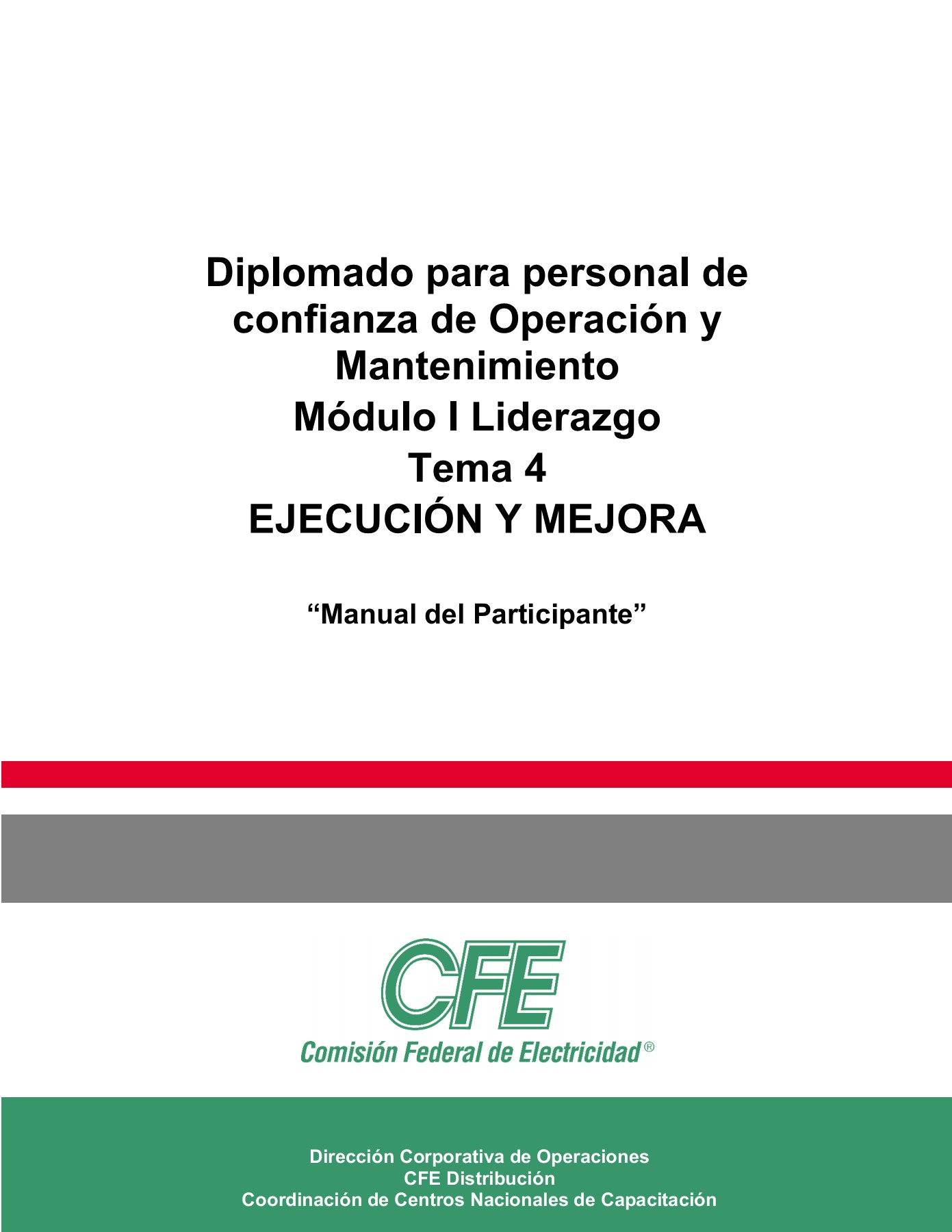 Manual Participante Ejecucion y Mejora - cfe.liderazgo - Página 1 - 30 ...