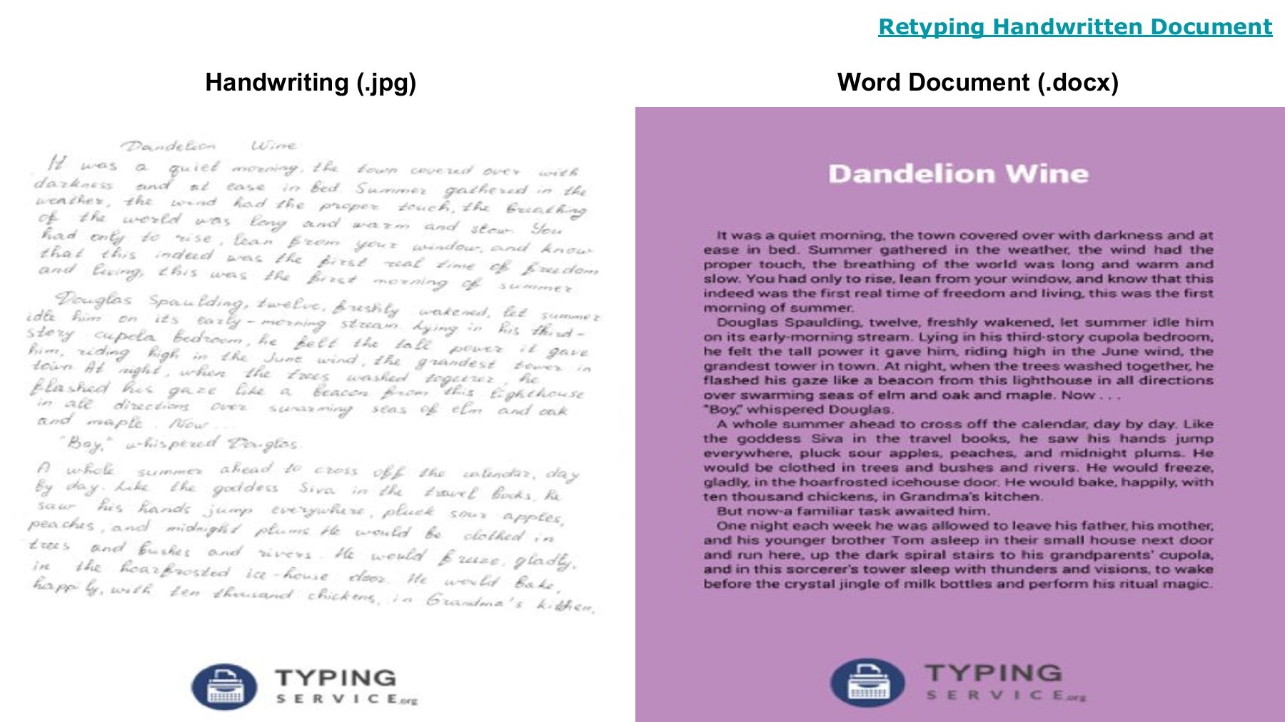 Typing Services Before and After Samples - Typing Service - Page 1 - 4 | Flip PDF Online | PubHTML5