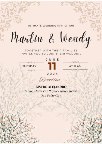 Intimate Wedding Invitation